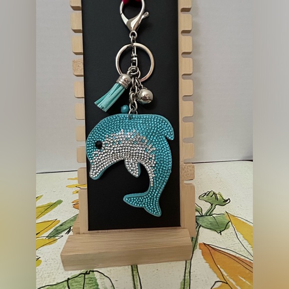 Accessories | Aqua Blue Dolphin Key Chainbag Charm | Poshmark